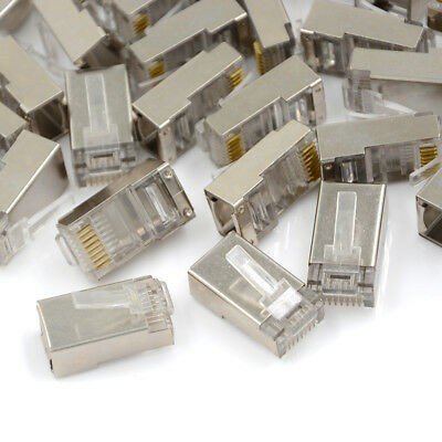White Cat6 Ftp 8p8c Rj45 Modular Plug ABS/PC Material For Audio Video RJ45